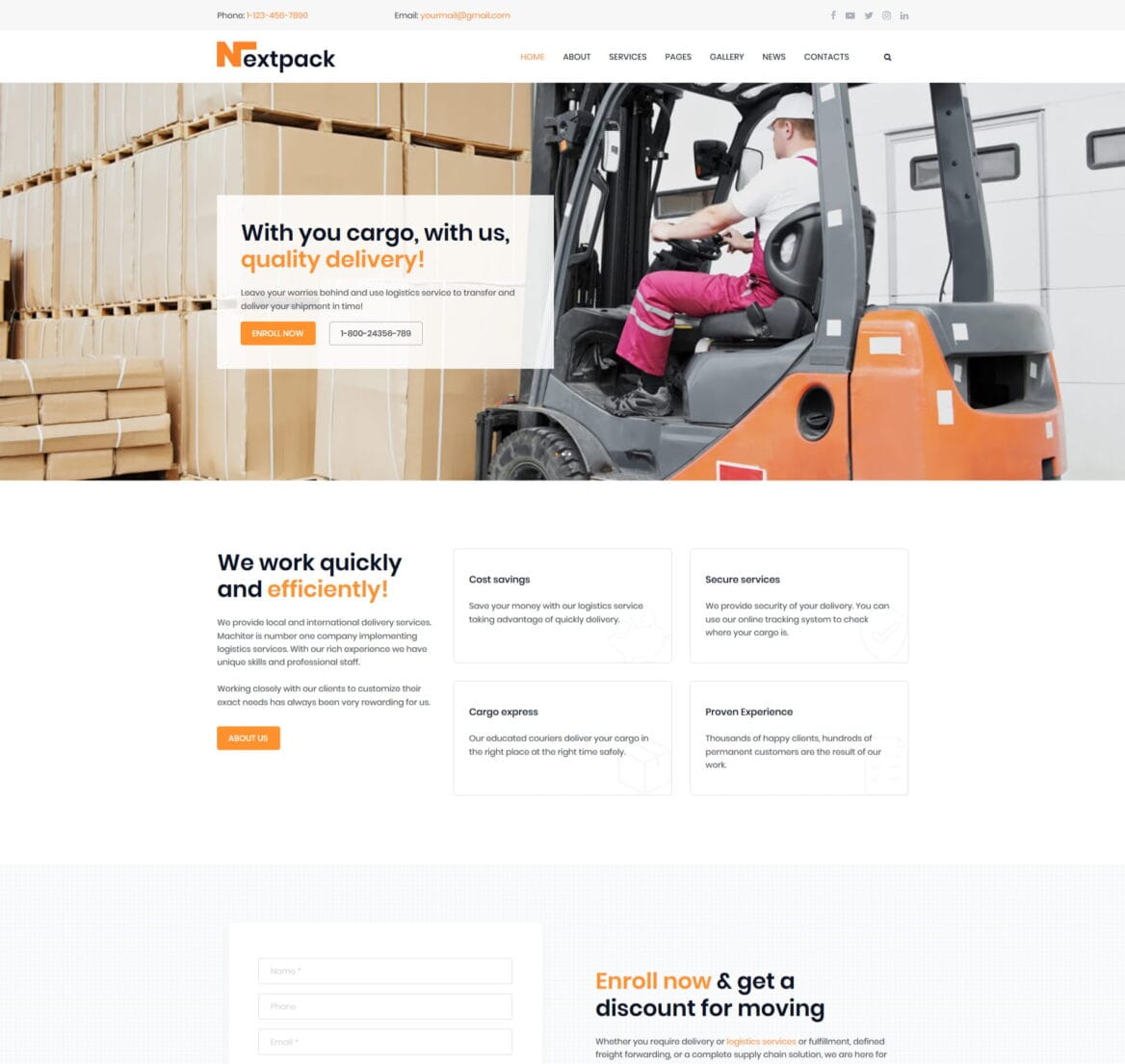 Delivery Website Template - Go Edit