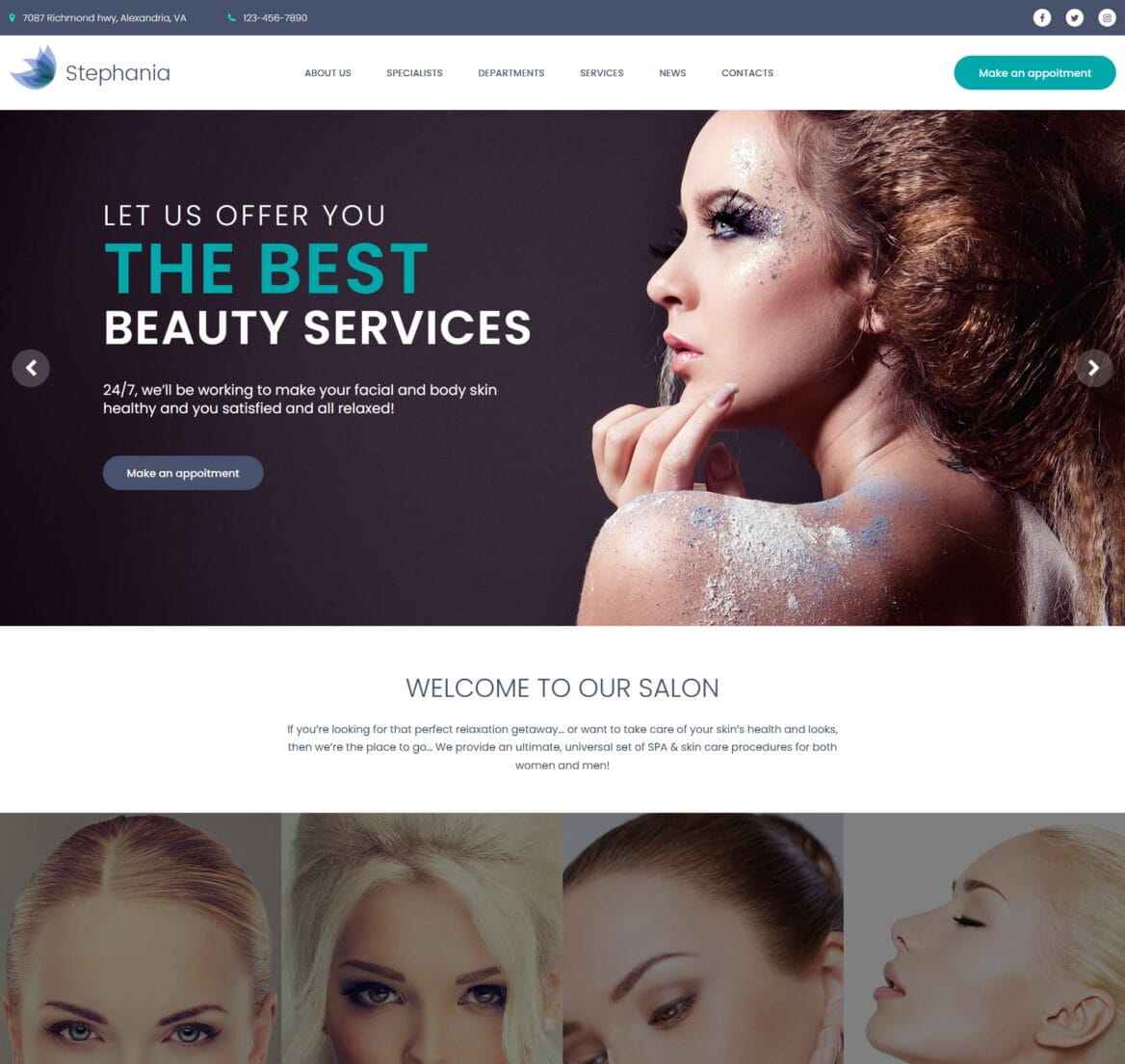Beauty Parlor Website Template - Go Edit