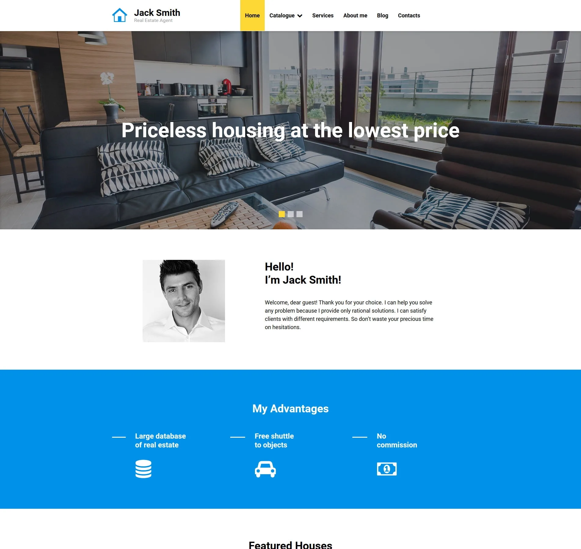 Real Estate Agent Website Template - Go Edit