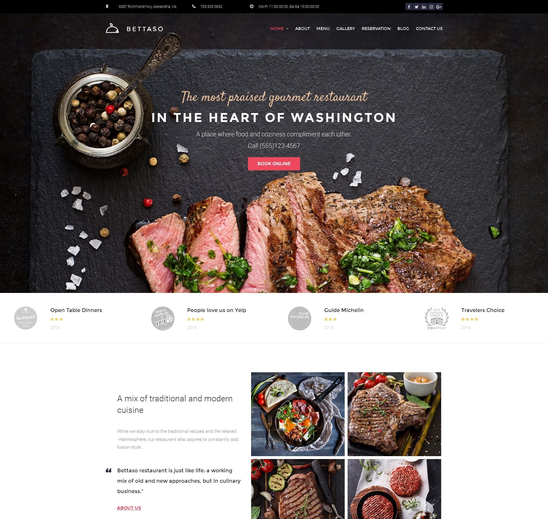 Best Restaurant Website Template - Go Edit