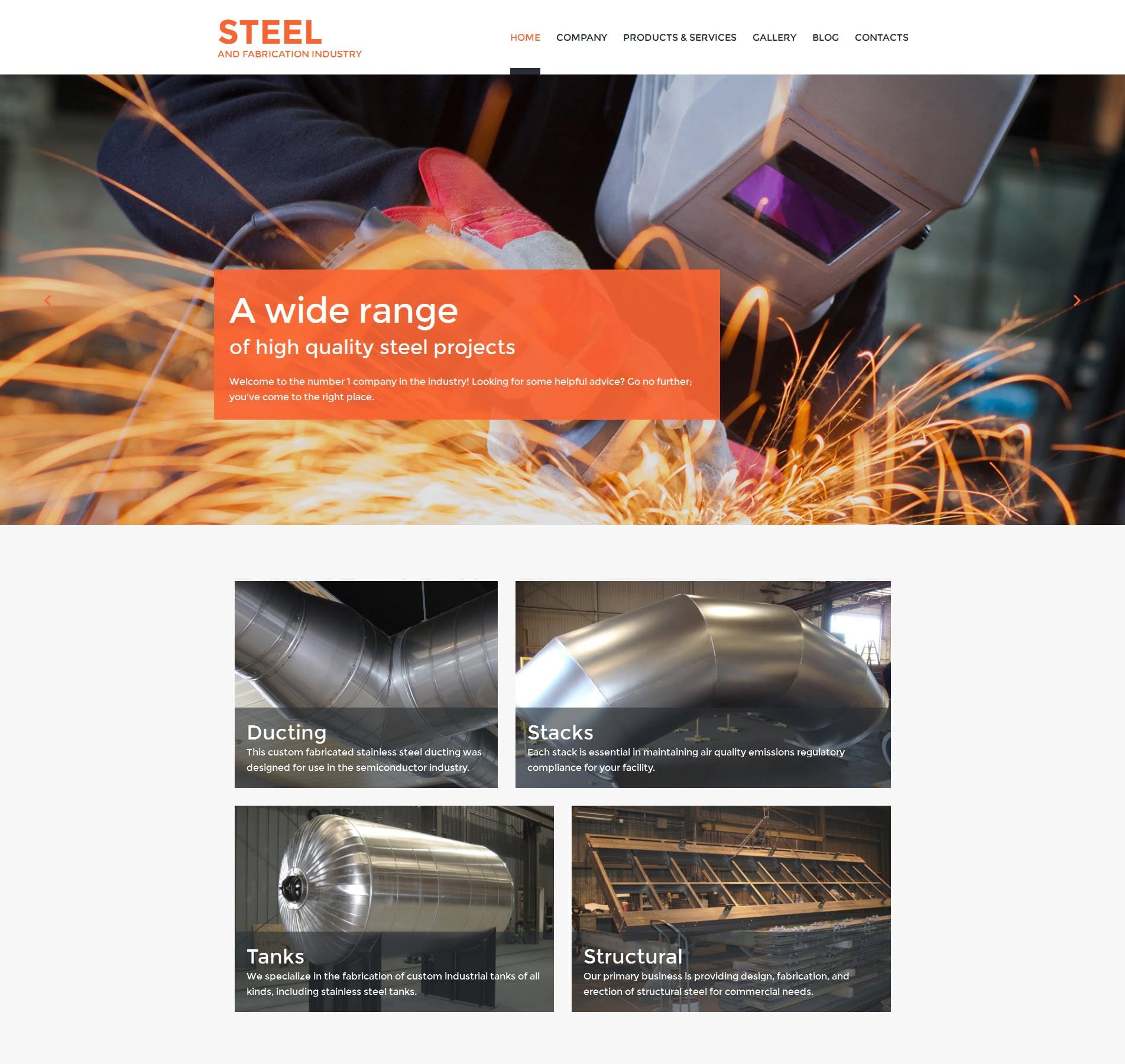 Manufacturing Company Website Template - Go Edit