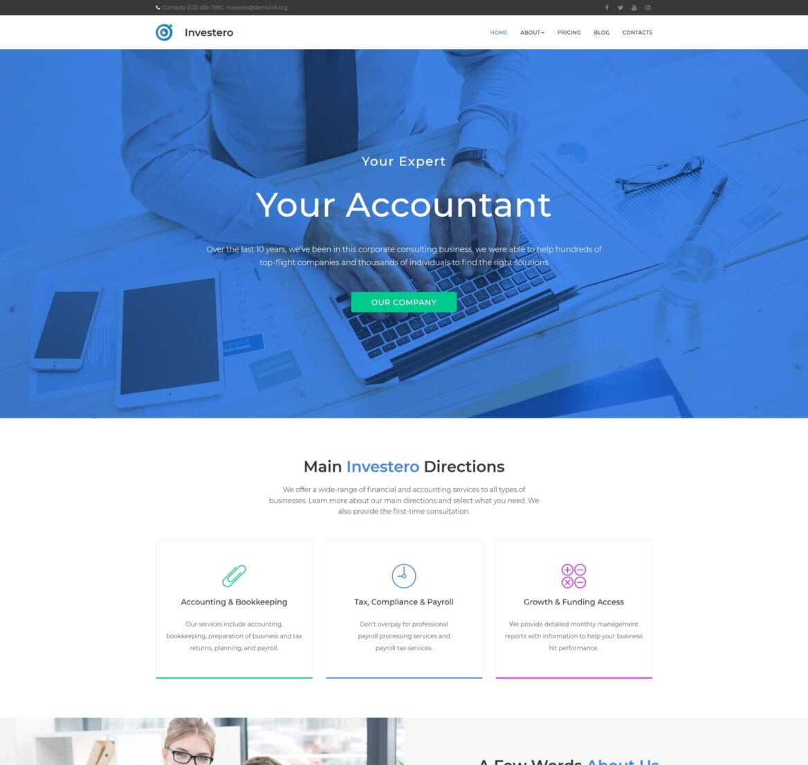 Accounting Website Template - Go Edit