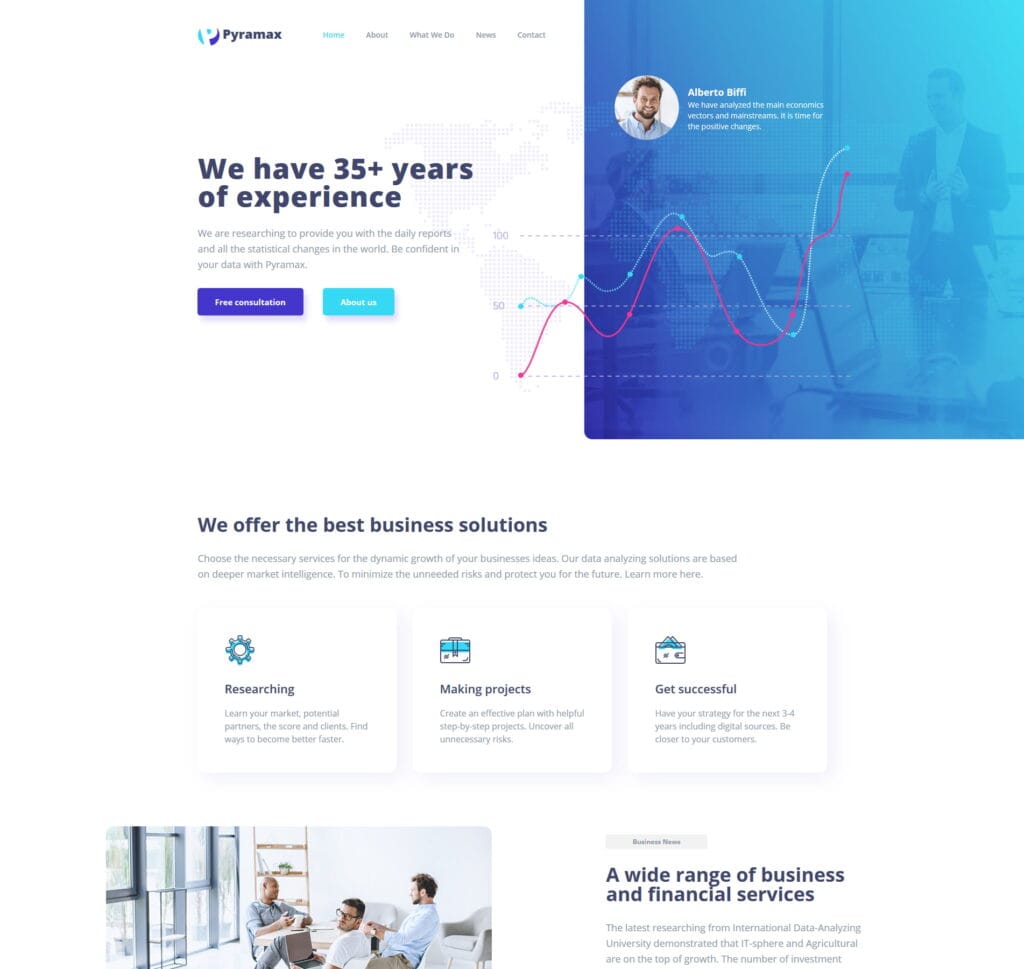 Asset Management Website Template - Go Edit