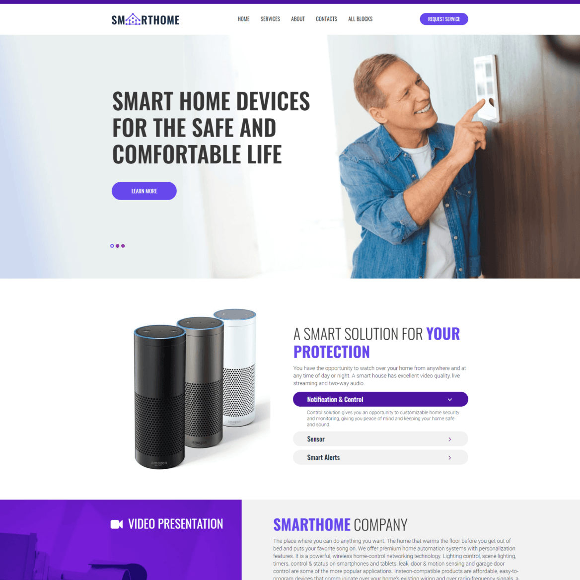 Smart Home Landing Page Template - Go Edit